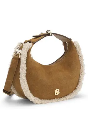 BOSS Beyond Recycled Leather Hobo Bag - Medium Beige