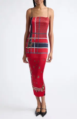 CONNER IVES Pleated Scarf Maxi Dress