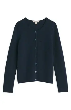 SEASALT CORNWALL Makers Rib Organic & Recycled Cotton Cardigan