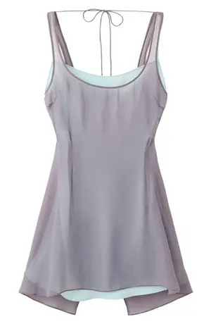 Mango Overlay Layered Dress - Medium Brown