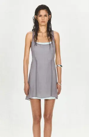 Mango Overlay Layered Dress