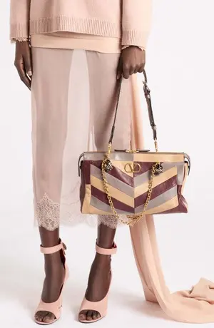Valentino Garavani Panthea Medium Leather Shoulder Bag
