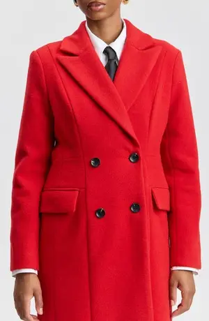 Avec Les Filles Sculpted Maxi Topcoat