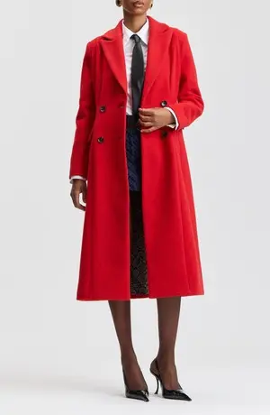 Avec Les Filles Sculpted Maxi Topcoat