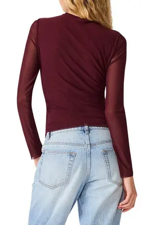Steve Madden Sandy Knit Top - Deep Fig