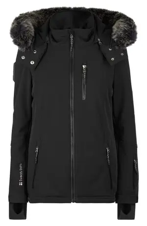 Sweaty Betty Exploration Soft Shell Ski Jacket With Faux Fur Trim
