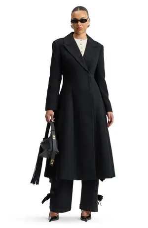 Avec Les Filles Fit And Flare Tailored Coat