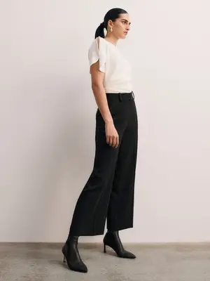 The Fold Clever Crepe Adelaide Cropped Trousers
