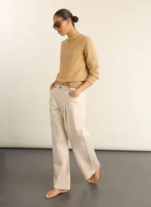 Baukjen Maria Pleated Front Wide Leg Jeans