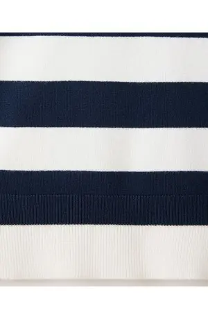 Mango Asymmetrical Neckline Striped Sweater
