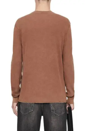 ALLSAINTS Raine Waffle Knit Long Sleeve T-shirt