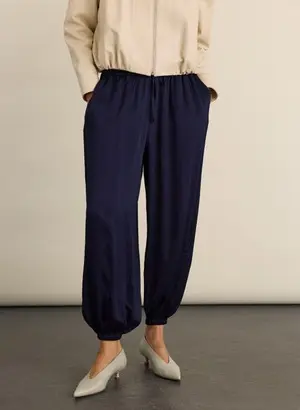 Baukjen Brook Satin Balloon Trousers - Navy