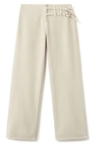 Mango Low Rise Straight Leg Jeans - Sand