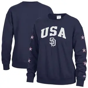 Champion San Diego Padres Americana Fleece Crewneck Sweatshirt - Navy
