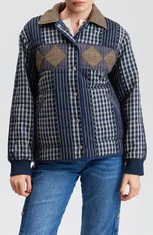 Avec Les Filles Patchwork Quilted Jacket