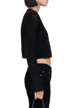 ALLSAINTS Mabel Cropped Cardigan - Black