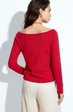 Mango Cotton Boat Neck Sweater