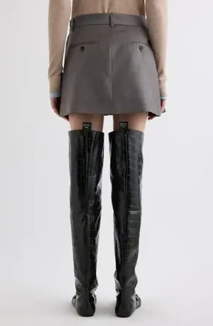 Acne Studios Ilassa Pleated Wool Miniskirt