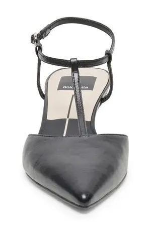 Dolce Vita Torena Leather Slingback Pump - Black Leather