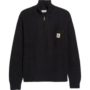 Carhartt Work In Progress Detroit Half Zip Pullover - Black