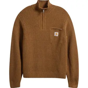 Carhartt Work In Progress Detroit Half Zip Pullover - Brown
