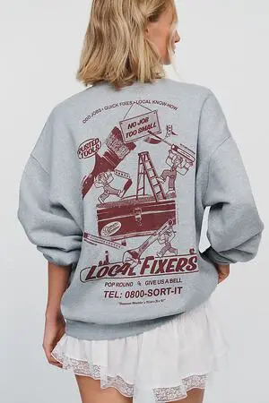 DAMSON MADDER Local Fixers 0% Cotton Sweatshirt