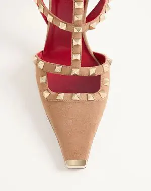 Valentino Garavani Rockstud Suede Pumps 100mm
