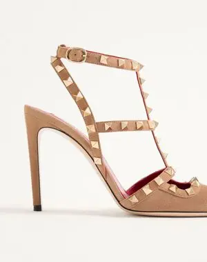 Valentino Garavani Rockstud Suede Pumps 100mm