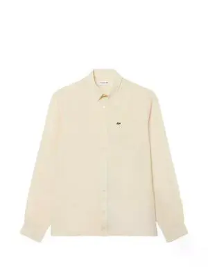 Lacoste Regular Fit Linen Shirt - Neutrals