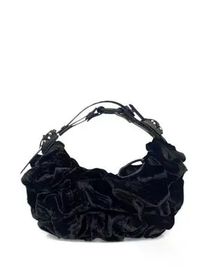 INNERRAUM Ruched Buckle-strap Tote Bag - Black