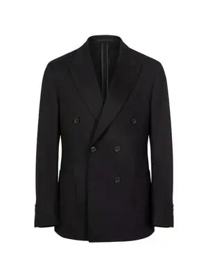 DANIELE ALESSANDRINI Double-breasted Peak-lapels Blazer - Black