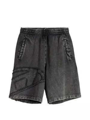DIESEL® Logo-patch Jersey Shorts - Black