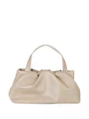 THEMOIRE Athena Ruched Tote Bag - Neutrals