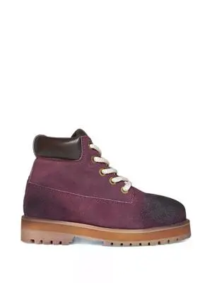 PDF Strada Distressed-effect Suede Boots - Purple