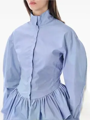 THELATEST Elaine Peplum-hem Puff-sleeve Shirt