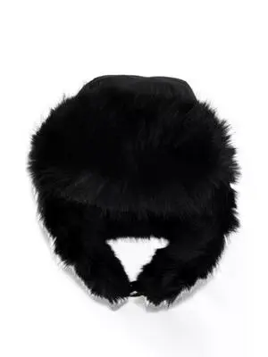 Moose Knuckles Faux-fur Trim Trapper Hat - Black