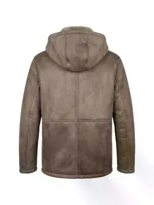DANIELE ALESSANDRINI Hooded Faux-suede Jacket