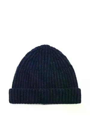 ROBERTO COLLINA Ribbed-knit Beanie Hat - Blue