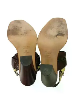 Prada Block-heel Slingback Sandals