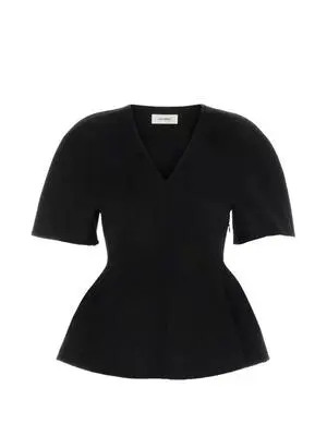 LISA YANG V-neck Peplum Top