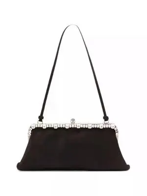 Plan C Duchesse Crystal-embellished Satin Clutch Bag