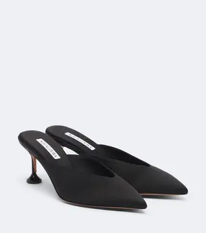 AQUAZZURA Bisous Satin Mules