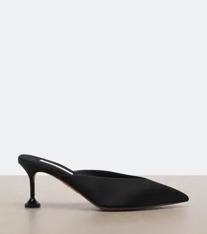 AQUAZZURA Bisous Satin Mules