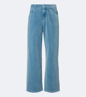 Auralee Cotton Corduroy Wide-leg Pants - Blue