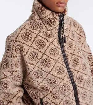 Tory Burch T Monogram Printed Teddy Jacket