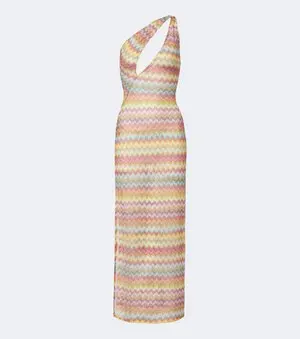 Missoni One-shoulder Lamé Maxi Dress - Multicoloured