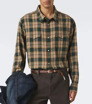 Visvim Meridian Plaid Wool And Linen Shirt