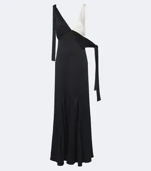 Stella McCartney Asymmetric Crêpe Gown - Black