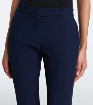 Alexander McQueen Crêpe Bootcut Pants - Blue