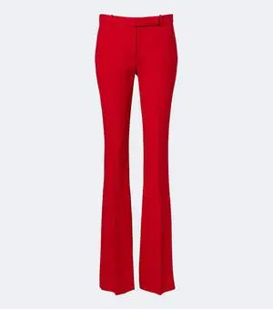 Alexander McQueen Crêpe Bootcut Pants - Red